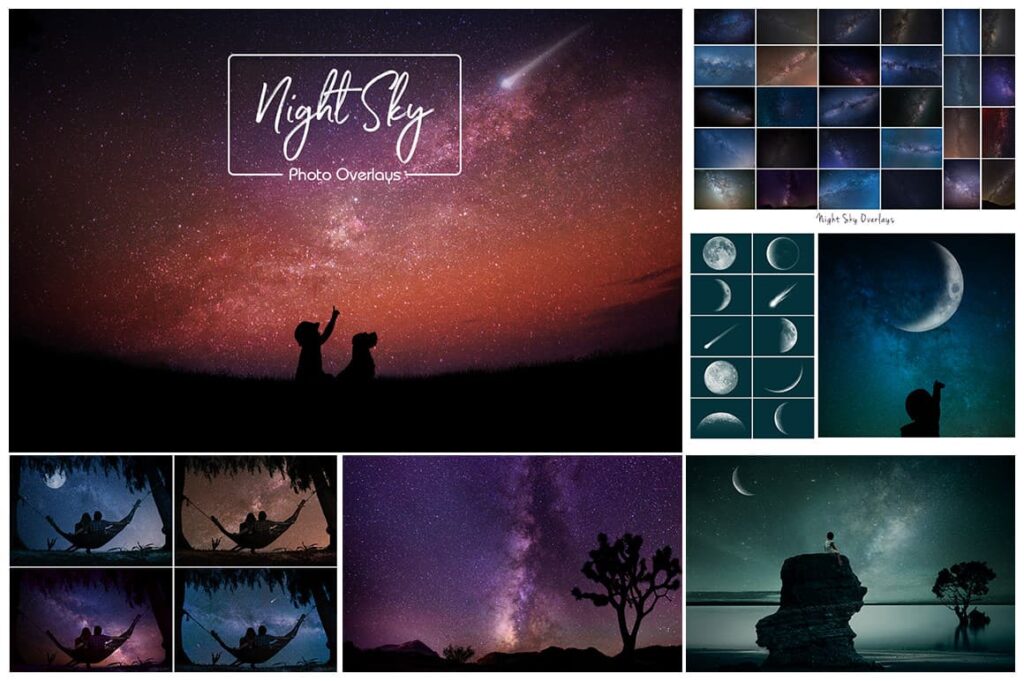 262 Sky Bundle Photo Overlays - Mist Studio - Junk Journal Ephemera ...
