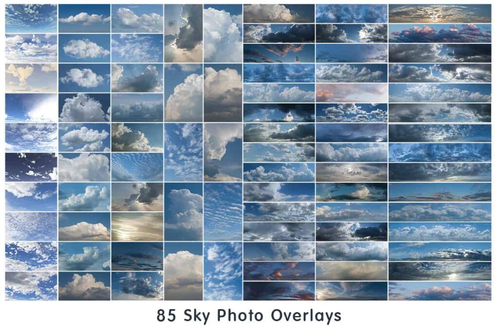 262 Sky Bundle Photo Overlays - Mist Studio - Junk Journal Ephemera ...